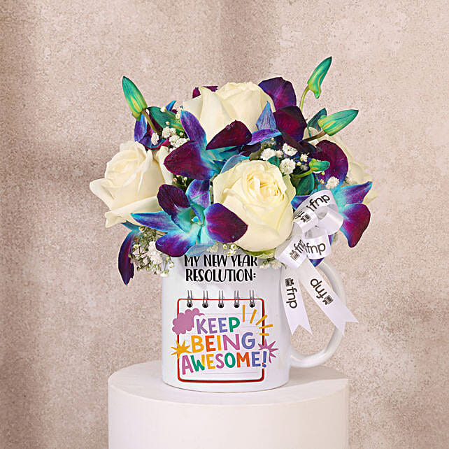Buy/Send Awesome You New Year Mug Arrangement Online- FNP