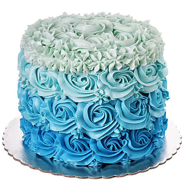 Blue Roses Designer Cake malaysia | Gift Blue Roses Designer Cake- FNP