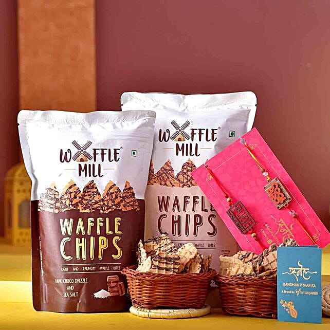 Sneh Cool N Pubg Bro Rakhi Set & Choco Drizzle Waffle Chips mauritius ...