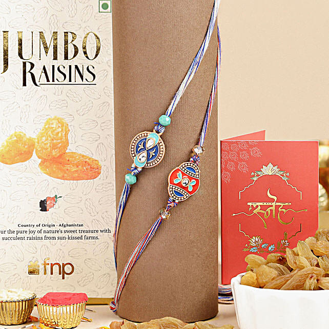 Cultural Charm Ethnic Rakhi Set & Raisin Combo mauritius | Gift ...
