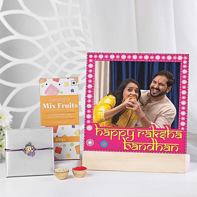 Bal Ganesha Rakhi & Personalised Frame Combo mexico | Gift Bal Ganesha ...