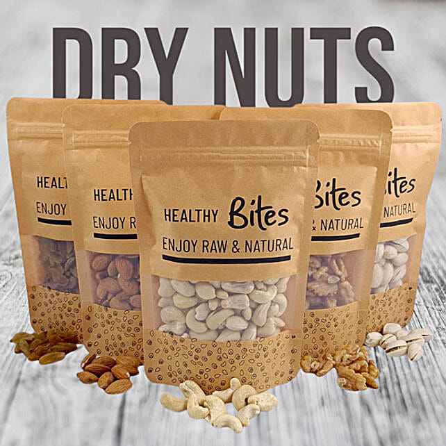 Mixed Dry Nuts Pouches nepal | Gift Mixed Dry Nuts Pouches- FNP