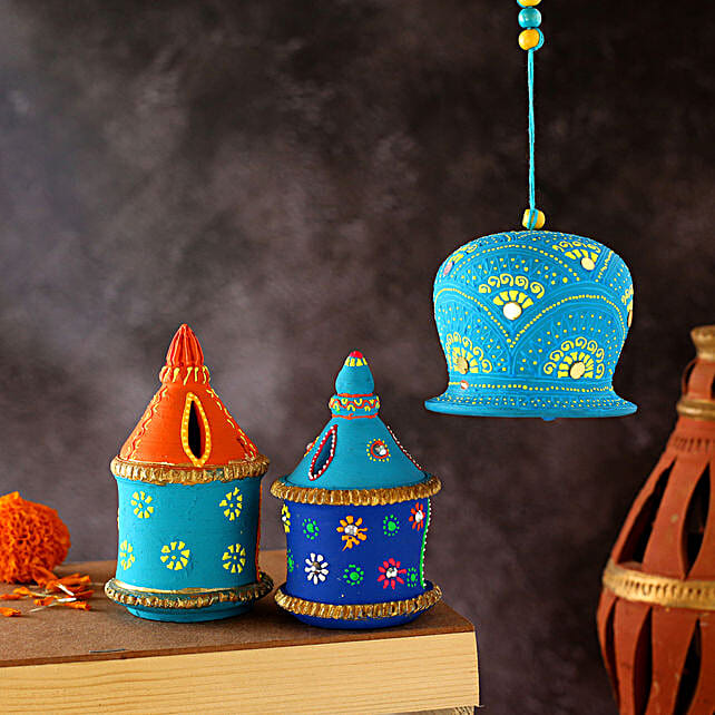 Two Beautifu; Diyas With Bell new-zealand | Gift Two Beautifu; Diyas ...