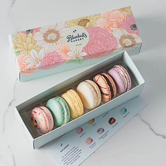 Macarons Bluebells - 6 Pack new-zealand | Gift Macarons Bluebells - 6 ...