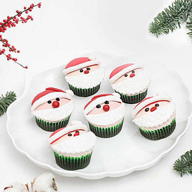 Santa Cupcakes oman | Gift Santa Cupcakes- FNP