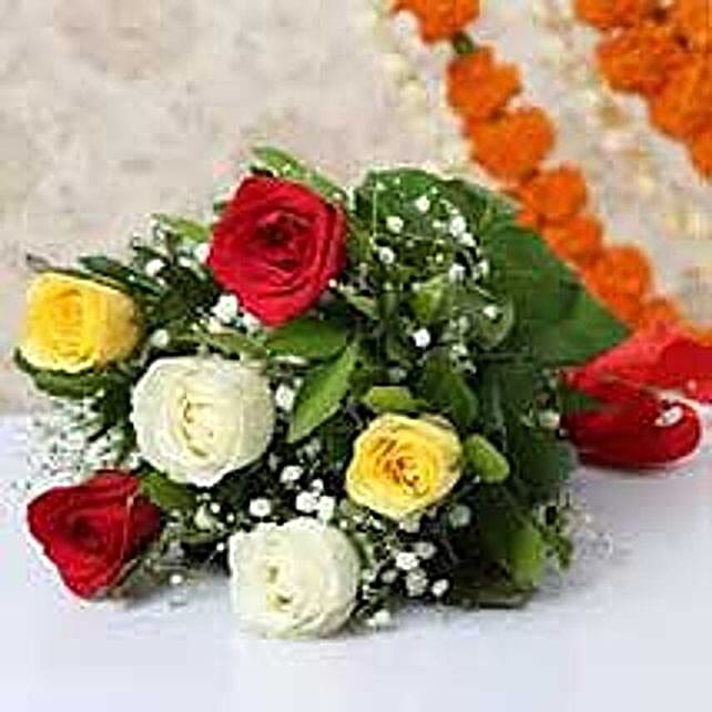 6 mix roses bouquet oman | Gift 6 mix roses bouquet- FNP