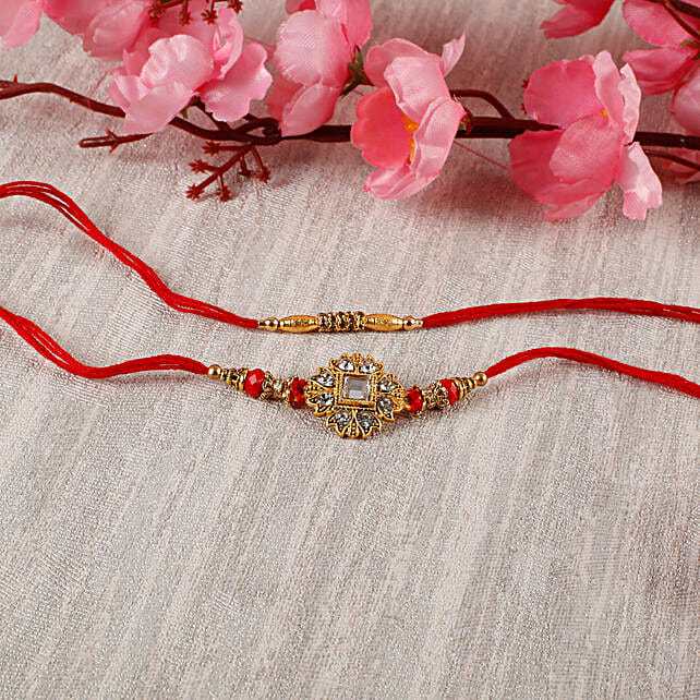 Premium Designer Diamond Rakhi Set portugal | Gift Premium Designer ...