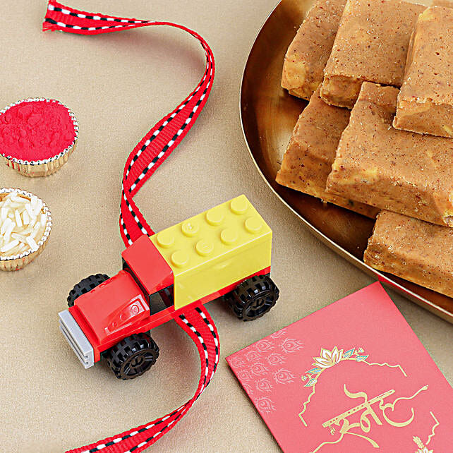Joyful Truck Lego Rakhi & Festive Sweets portugal | Gift Joyful Truck ...