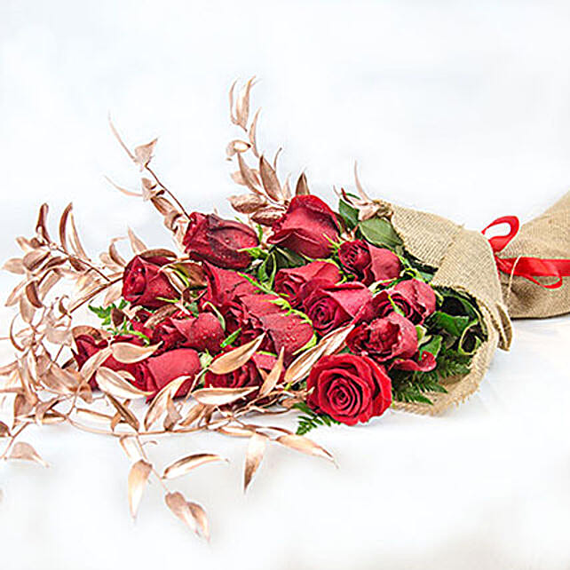 Timeless Red Roses Bouquet qatar | Gift Timeless Red Roses Bouquet- FNP