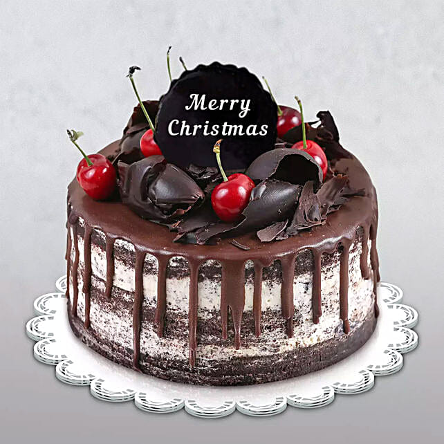 Black Forest Christmas Cake qatar | Gift Black Forest Christmas Cake- FNP