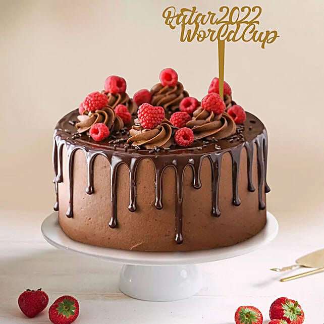 Qatar 2022 FWC Dripping Chocolate Cake qatar | Gift Qatar 2022 FWC ...