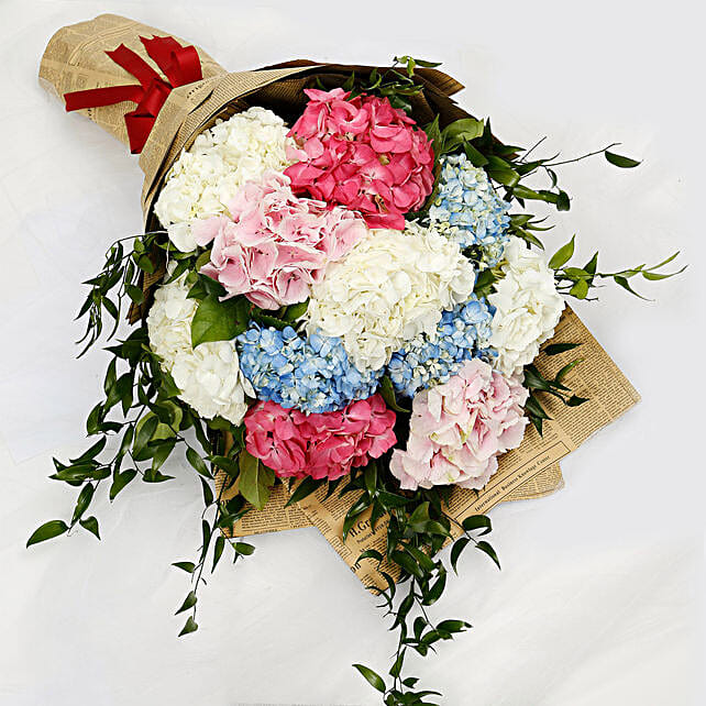 Elegant Hydrangea Bouquet qatar | Gift Elegant Hydrangea Bouquet- FNP