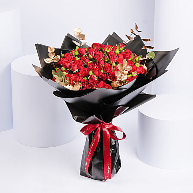 Valentine Red Roses Bouquet qatar | Gift Valentine Red Roses Bouquet- FNP