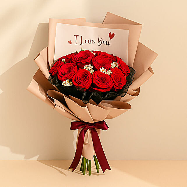 15 Red Roses Bouquet for Love Ones qatar | Gift 15 Red Roses Bouquet ...