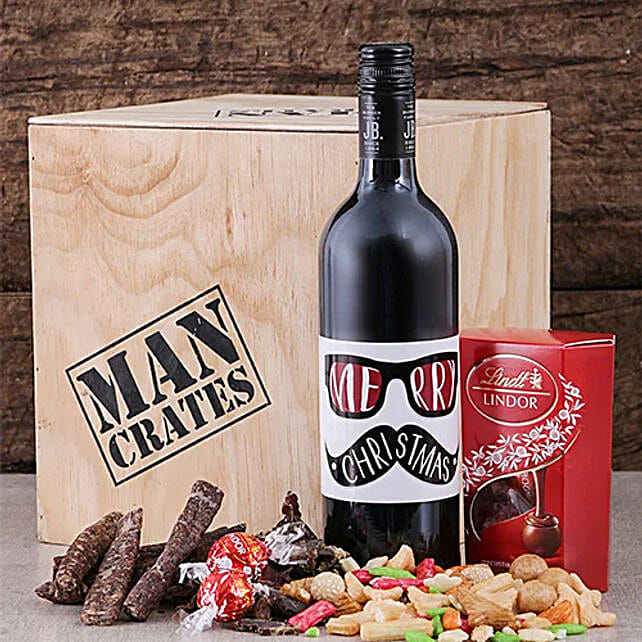 Christmas Stache Man Crate south-africa | Gift Christmas Stache Man ...