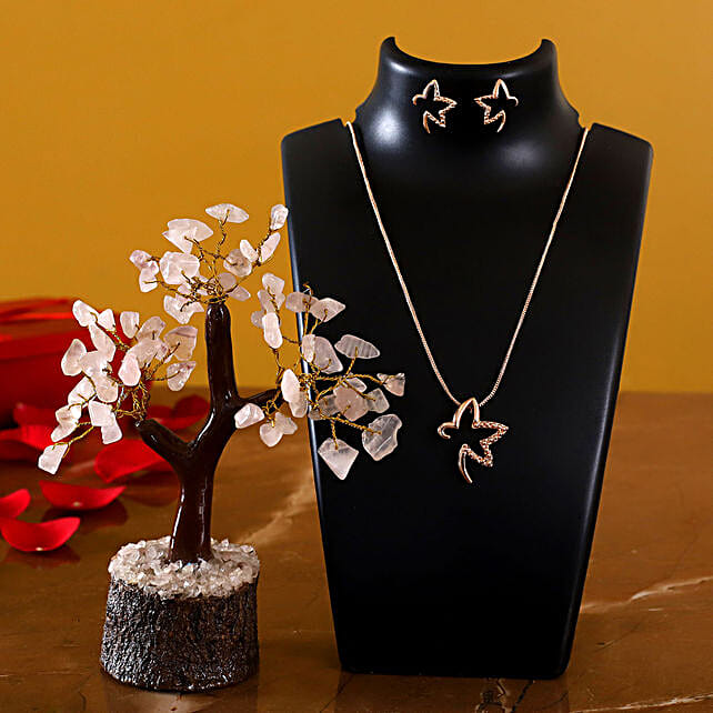 Gold Pendant Set And Wish Tree spain | Gift Gold Pendant Set And Wish ...