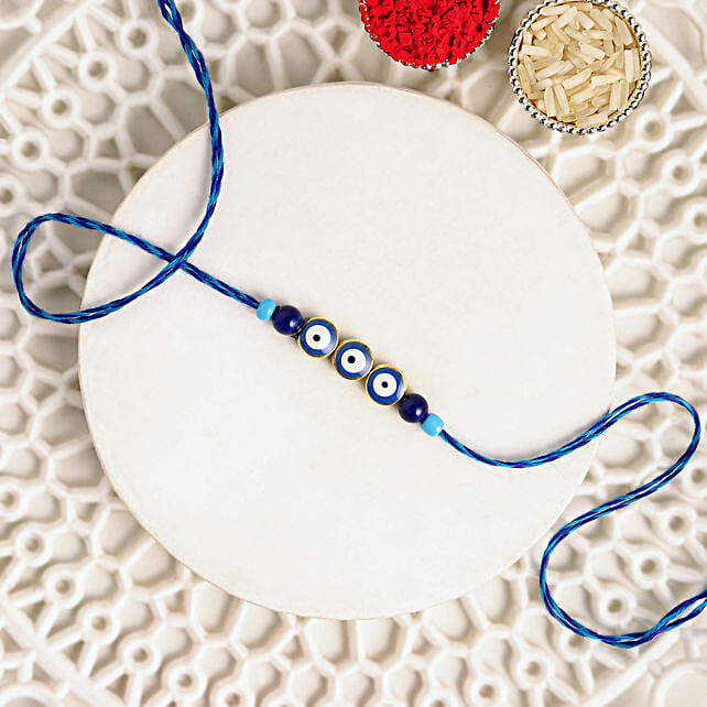 Minimalist Evil-Eye Rakhi sri-lanka | Gift Minimalist Evil-Eye Rakhi- FNP