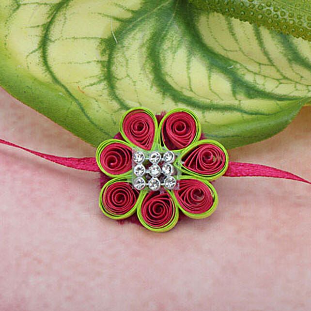 Paper Quilling Flower Rakhi THA thailand | Gift Paper Quilling Flower ...