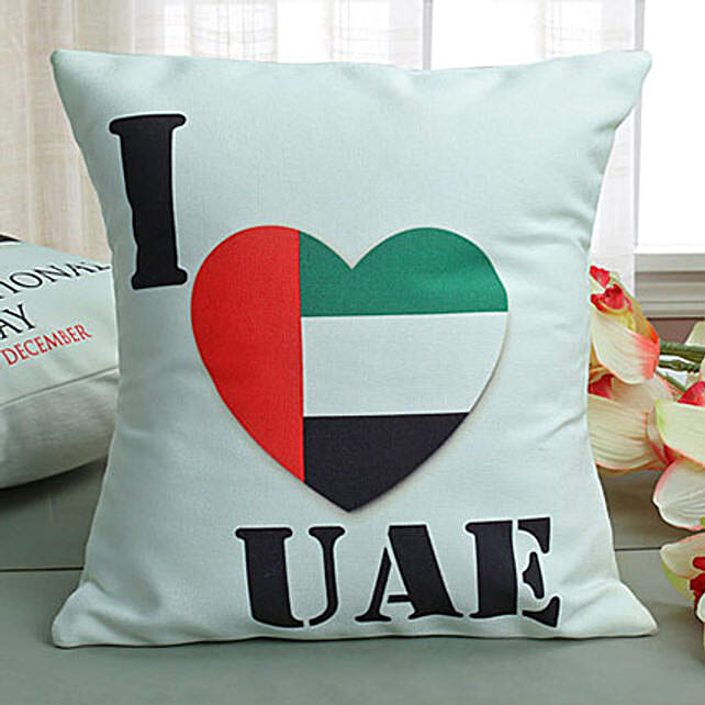 I Love UAE Cushion uae | Gift I Love UAE Cushion- FNP