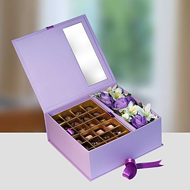 Sweet Purple Box Of Mixed Chocolates uae | Gift Sweet Purple Box Of ...