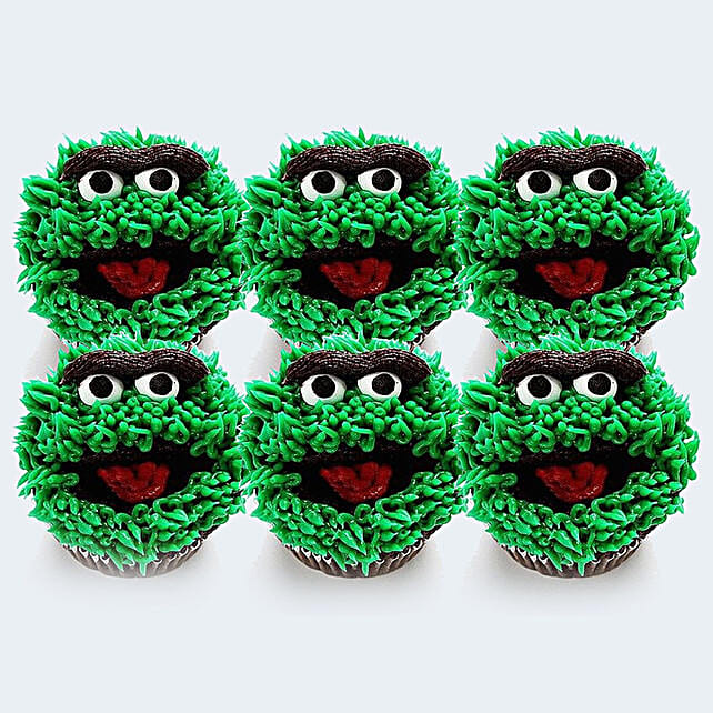Funky Cartoon Designer Chocolate Cupcakes Set Of 6 uae | Gift Funky ...