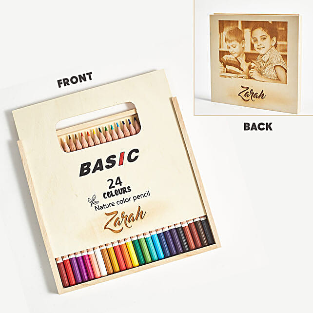 Personalised Pencil Color Box uae | Gift Personalised Pencil Color Box- FNP