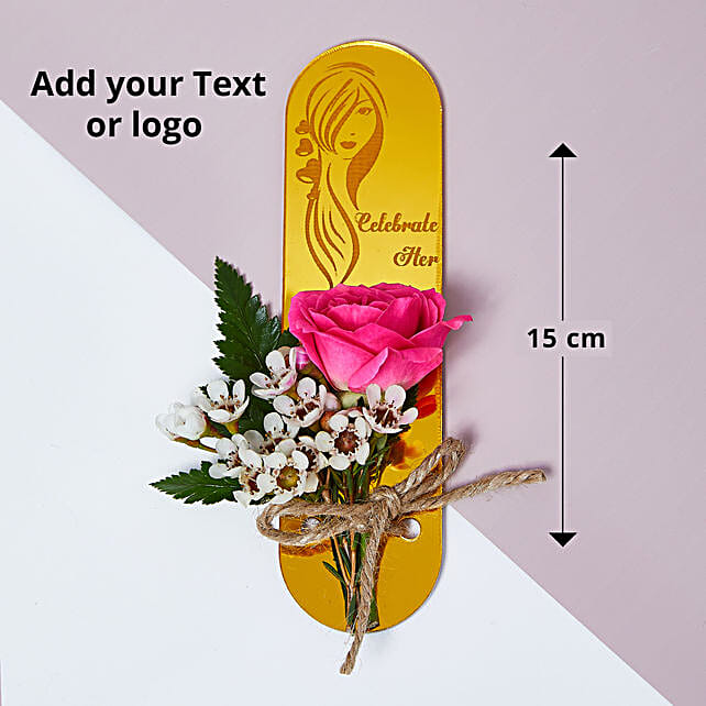 Customised Bookmark With Rose uae | Gift Customised Bookmark With Rose- FNP