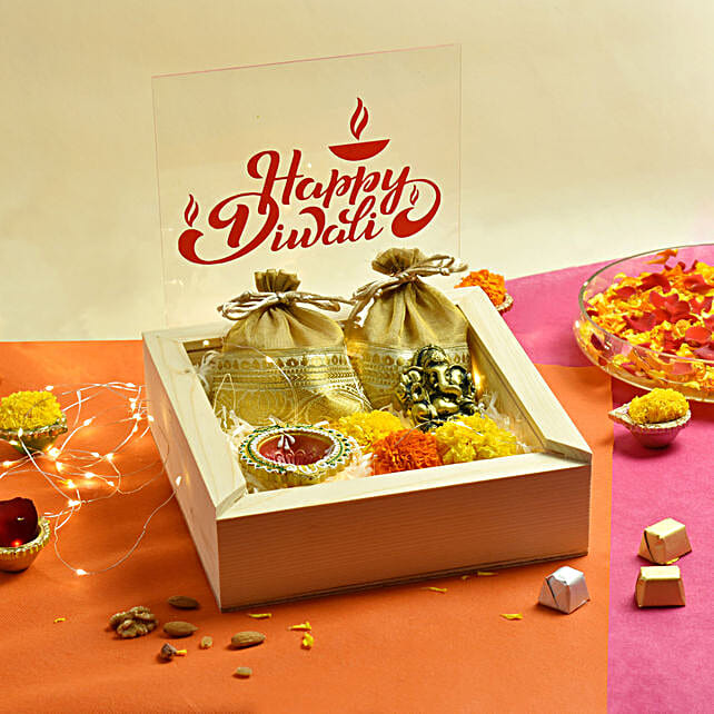 Happy Diwali Wishes Box uae | Gift Happy Diwali Wishes Box- FNP