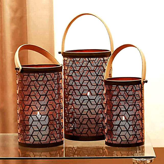 Unique Lantern Set of 3 uae | Gift Unique Lantern Set of 3- FNP