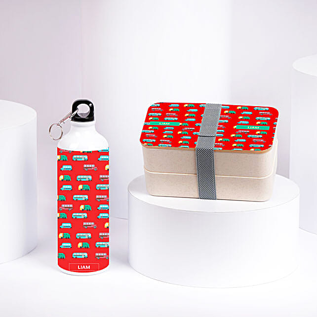 School Bus Lunch Box With Bottle uae | Gift School Bus Lunch Box With ...