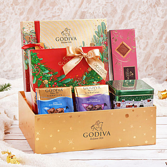 Godiva Holiday Sparkle Hamper Small uae | Gift Godiva Holiday Sparkle ...
