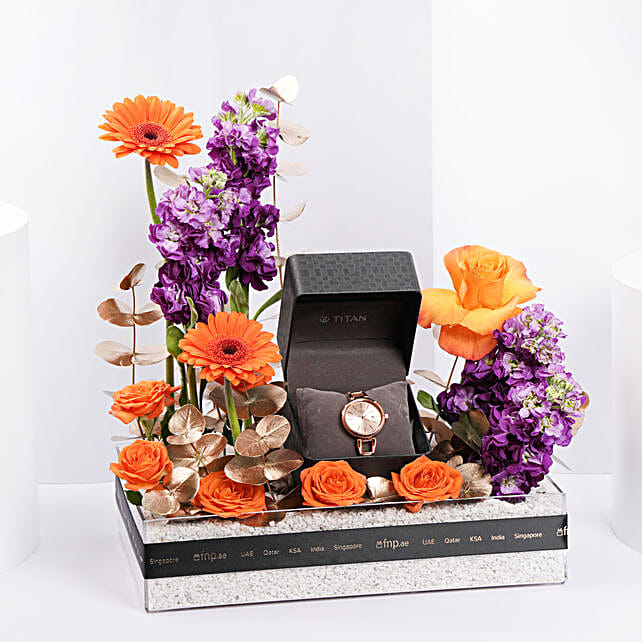 Titan Raga Rose Gold Watch for Her uae | Gift Titan Raga Rose Gold ...