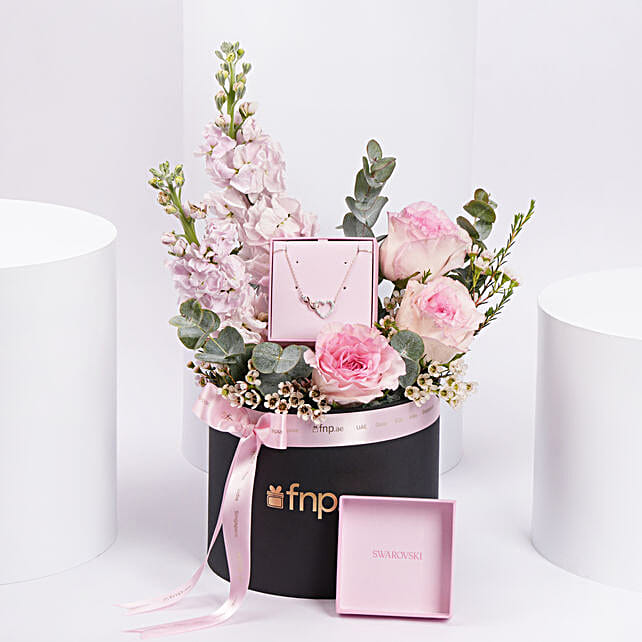 Swarovski Infinity Heart Necklace Gift Box For Her uae | Gift Swarovski ...