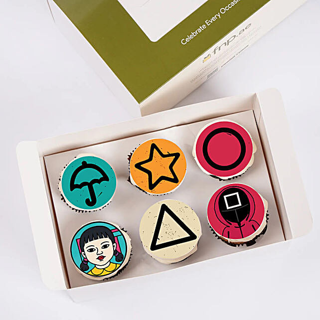 Dalgona Theme Set of 6 Cupcakes uae | Gift Dalgona Theme Set of 6 ...