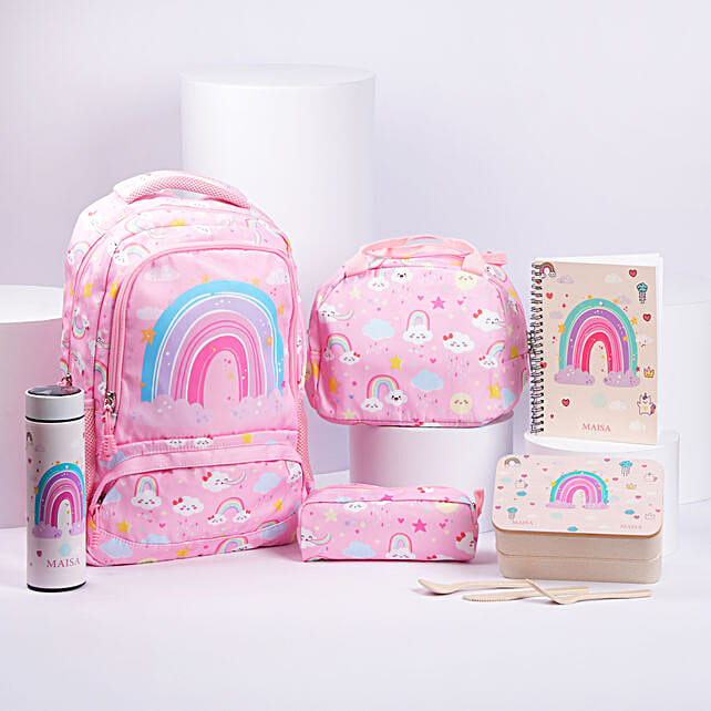 All In One Back To School Combo Rainbow Design uae | Gift All In One ...