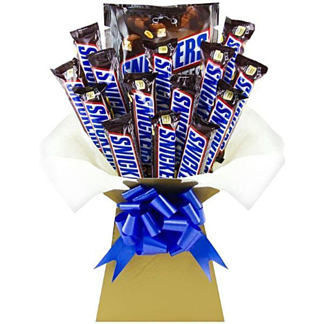 Snickers Chocolate Bouquet uk | Gift Snickers Chocolate Bouquet- FNP