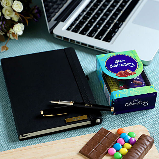 Personalised Notebook & Chocolate Combo uk | Gift Personalised Notebook ...