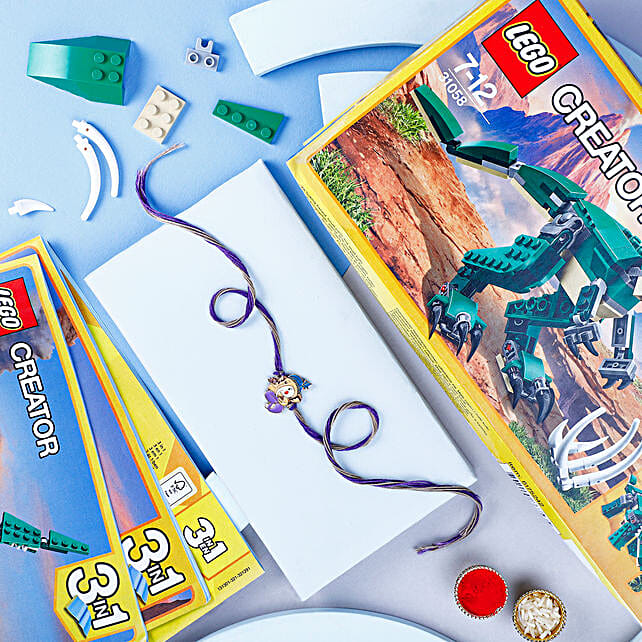 Bal Ganpati Rakhi & Mighty Dinosaurs Lego Game uk | Gift Bal Ganpati ...