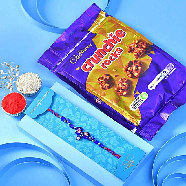 Evil Eye Rakhi Delight Hamper uk | Gift Evil Eye Rakhi Delight Hamper- FNP