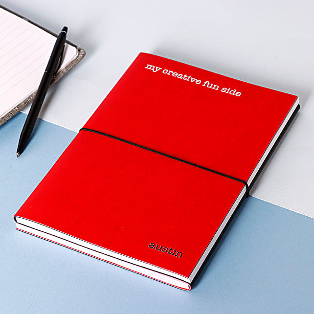 Personalised Red N Black Two Tone Note Book ukraine | Gift Personalised ...