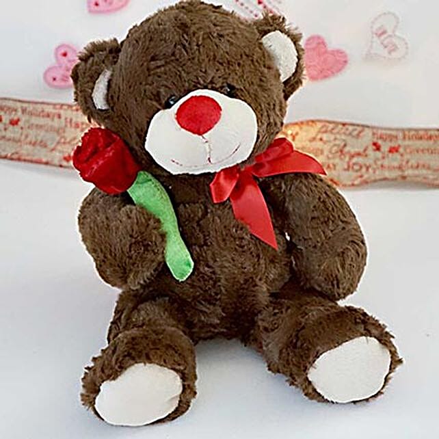 Accept my Rose Teddy Bear usa | Gift Accept my Rose Teddy Bear- FNP