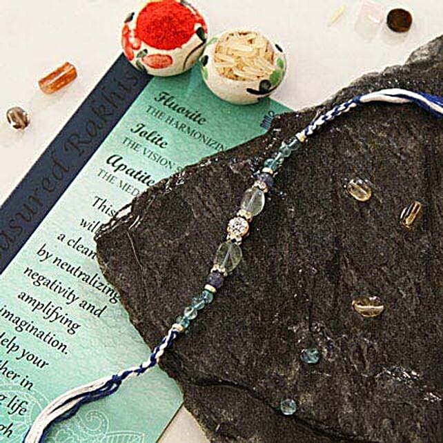 Designer Lolite Stone Rakhi usa | Gift Designer Lolite Stone Rakhi- FNP