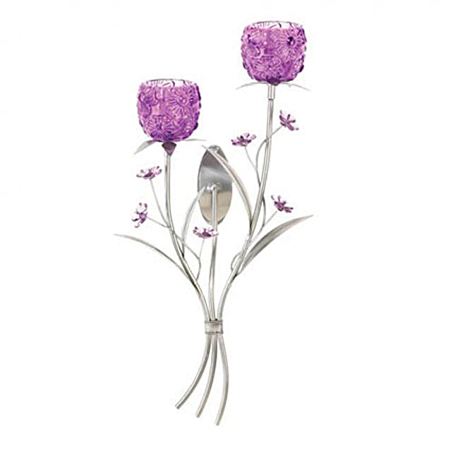 Purple Blooms Wall Sconce usa | Gift Purple Blooms Wall Sconce- FNP