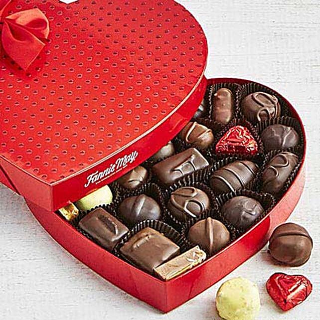 Assorted Chocolate Heart Box usa | Gift Assorted Chocolate Heart Box- FNP