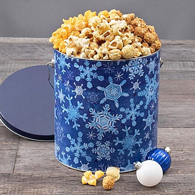 Gourmet Popcorn Snowflake Box 1 Gallon usa | Gift Gourmet Popcorn ...