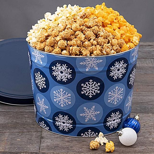 Flavoured Popcorn Snowflake Box 2 Gallon usa | Gift Flavoured Popcorn ...