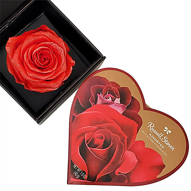 Russell Stover Chocolate Truffles And Forever Rose usa | Gift Russell ...