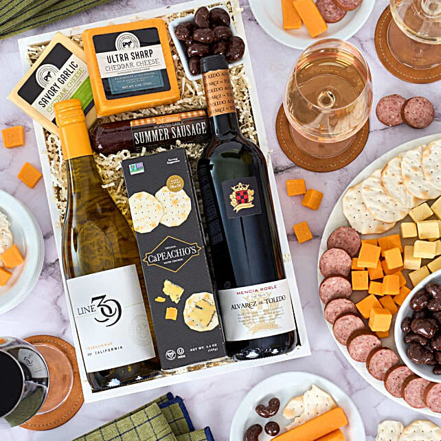 Thanksgiving Wine Party Picnic Gift Crate usa | Gift Thanksgiving Wine ...