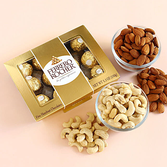 Ferrero Rocher With Almonds And Cashews usa | Gift Ferrero Rocher With ...