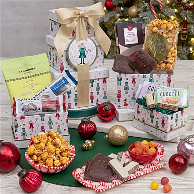 Sweet Treats Holiday Fudge N Cookies Tower usa | Gift Sweet Treats ...